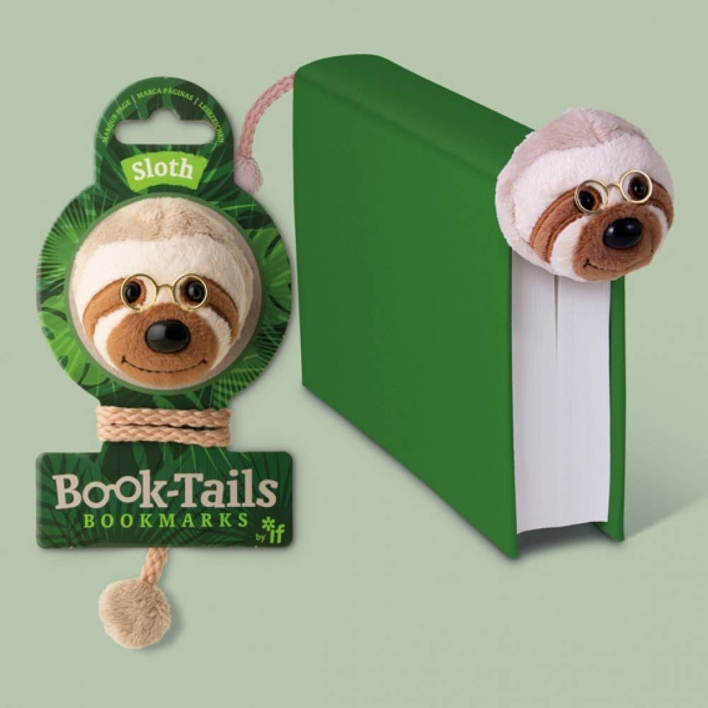 Book-Tails Sloth Bookmark | Kid Reading Gifts | Soft Plush Sloth ...