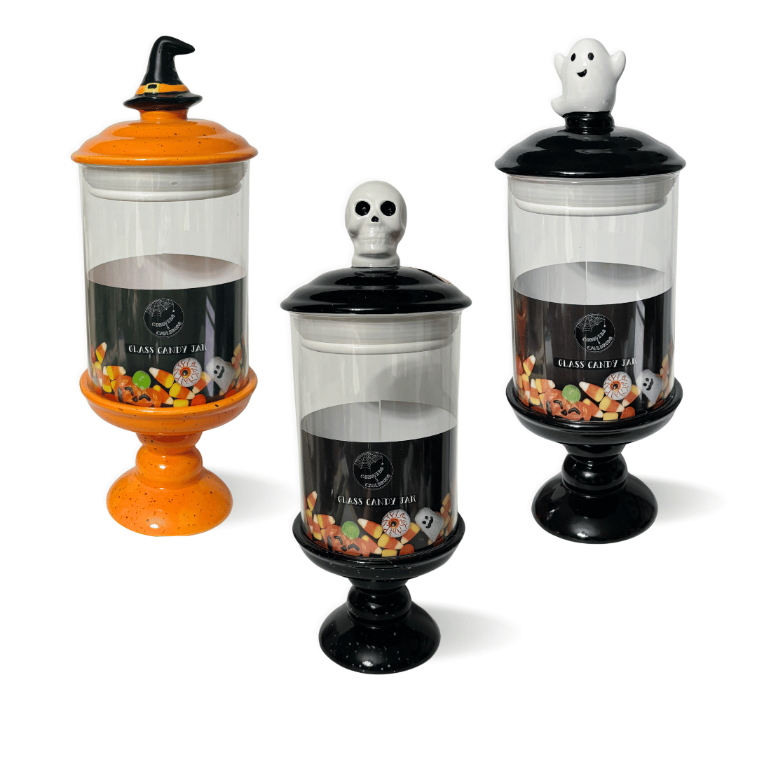 Halloween Glass Candy Canisters | Farmhouse Halloween Decor – nevsher ...