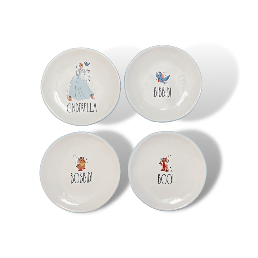 Rae Dunn Disney Princess Cinderella 6" Plates Cinderella and Friends ...