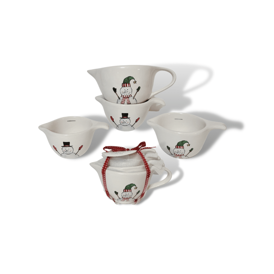 Rae Dunn x Magenta Snowman Measuring Cups | Snowman Measuring Cup Set ...